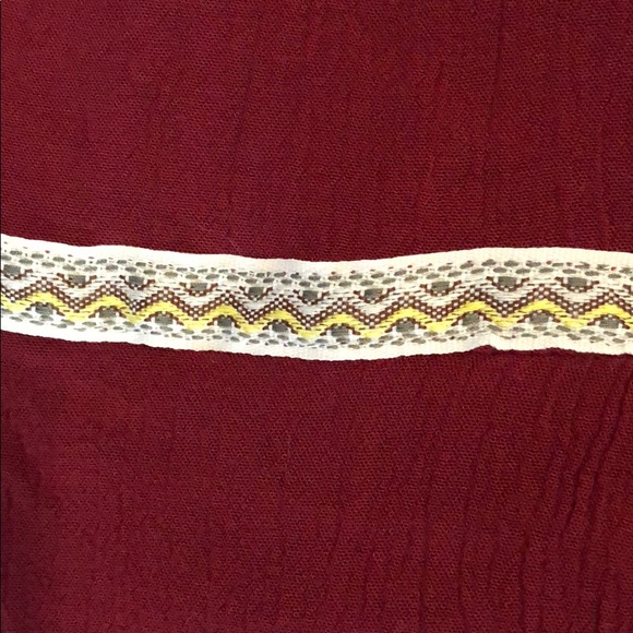 Tops | Maroon Tank Top W Aztec Details | Poshmark